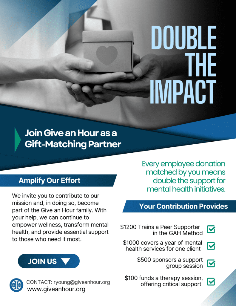 Ways to Donate for Mental Health Support - Give an Hour
