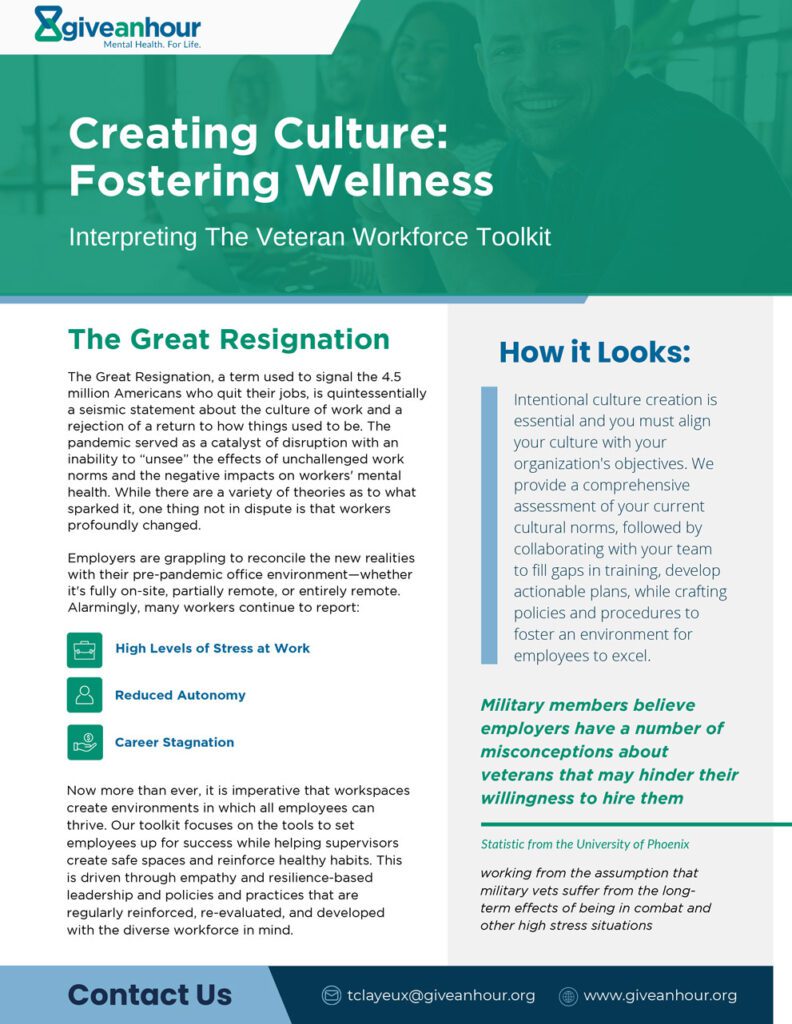 Veteran Workforce - Give an Hour